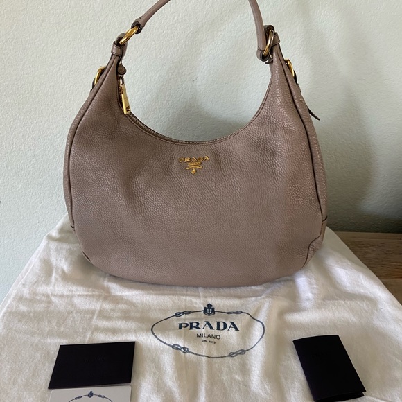 Prada | Bags | Authentic Prada Leather Shoulder Bag | Poshmark